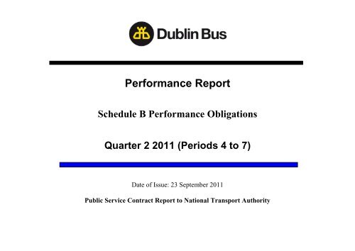 Q2 2011 Dublin Bus Performance Report - National Transport ...