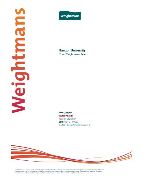 Meet the team - Weightmans Solicitors