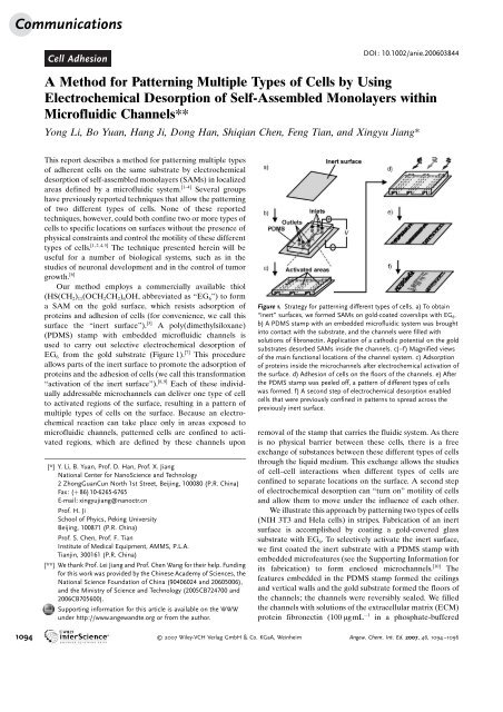 A Method for Patterning Multiple Types of Cells by Using ...