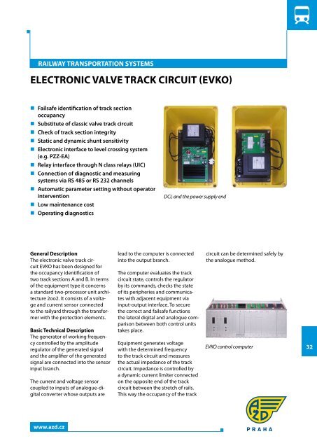 ELECTRONIC VALVE TRACK CIRCuIT (EVKO)