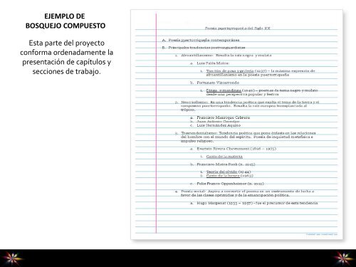 El bosquejo compuesto se