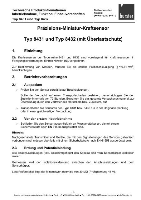 MTS-Burster_Typ_8431,8432_Betriebs-+ ... - Industrie-Schweiz