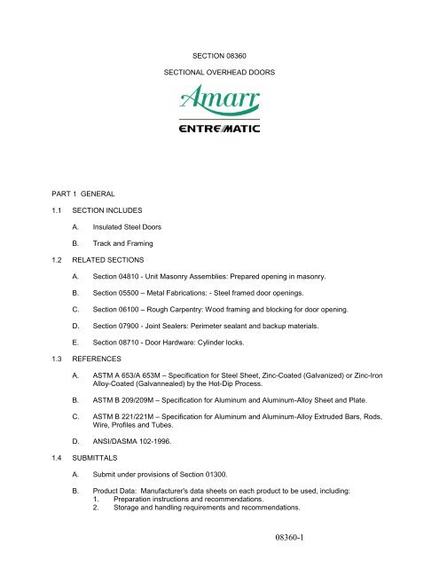 Download pdf - Amarr® Garage Doors