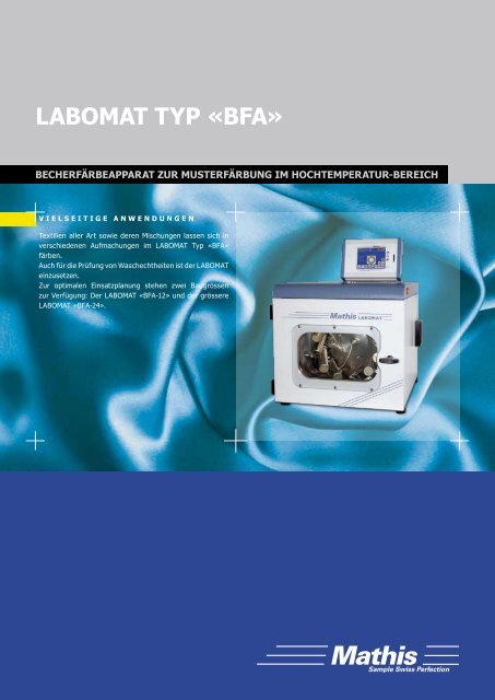 LABOMAT TYP Ã‚Â«BFAÃ‚Â» - Mathis AG