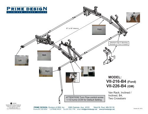 Prime Design Rotation Rack Product Sheet - Stonebrooke Equipment