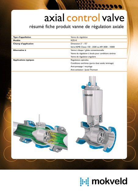 axial controlvalve