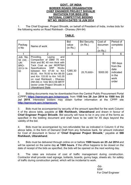 NOTING SHEET - Bro.nic.in