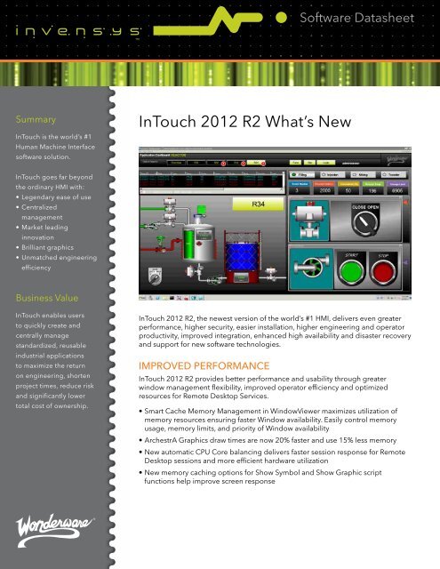 InTouch 2012 R2 What's New - Wonderware