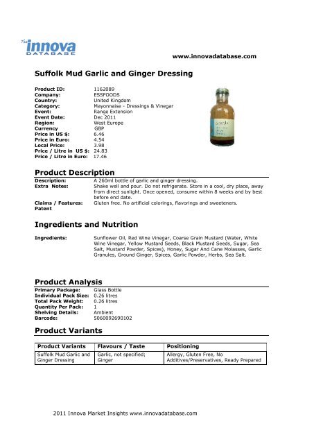 View product details and photos from the Innova Database on ...