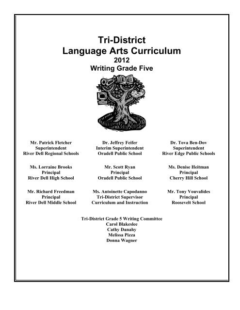 Grade 5 Writing Curriculum - River Edge Public Schools