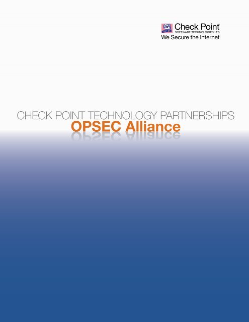 OPSEC Alliance - Check Point