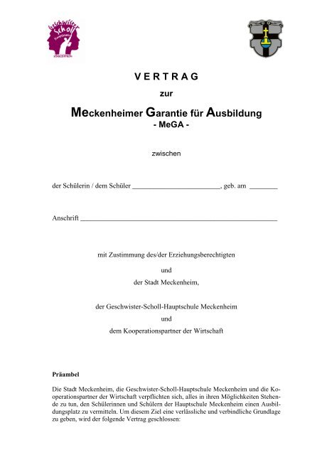 Vertrag mit den SchÃ¼lern - Geschwister-Scholl-Schule Meckenheim