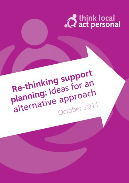 Re-thinking support planning: Ideas for an alternative approach