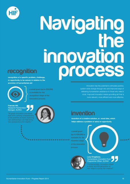 Navigating the innovation process