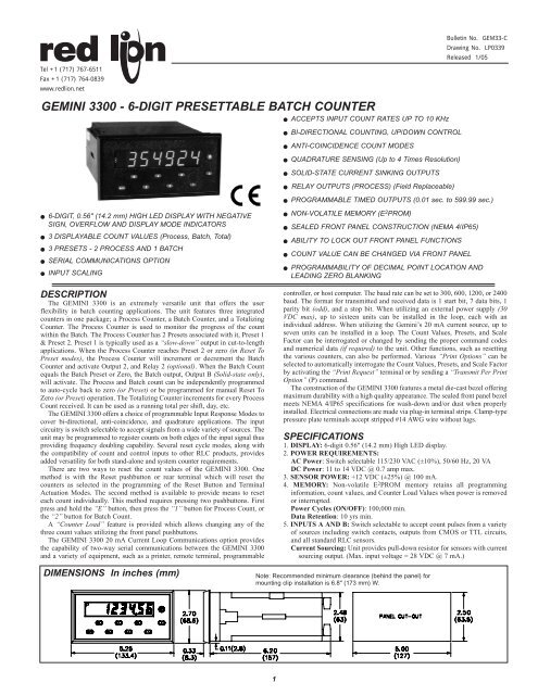 gemini 33 - Red Lion Controls