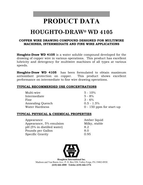 HOUGHTO-DRAWÂ® WD 4105