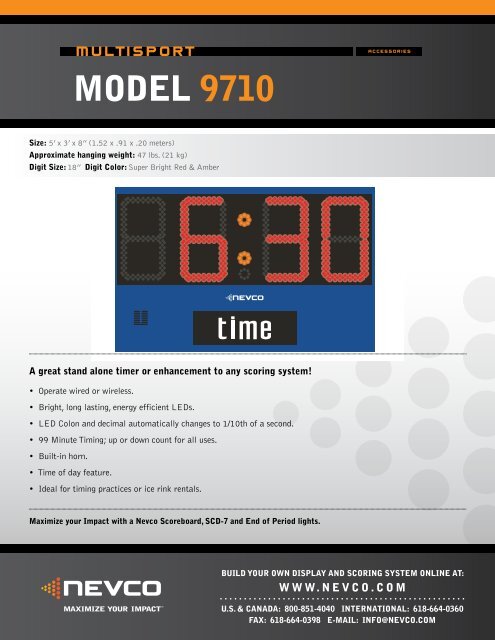 Download Product Specs - Nevco