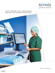 GETINGE CLEAN SINK DOSING - Getinge Infection Control