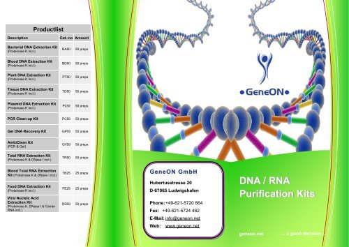 DNA / RNA Extraction - GeneON