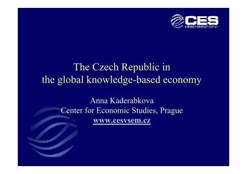 The Czech Republic in the global knowledge-based economy