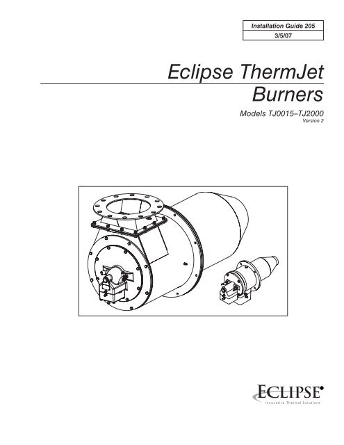 Eclipse ThermJet Burners - Power Equipment Company