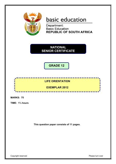 Exemplar - Ecexams.co.za