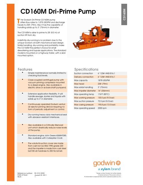 CD160M PDF - Godwin Pumps