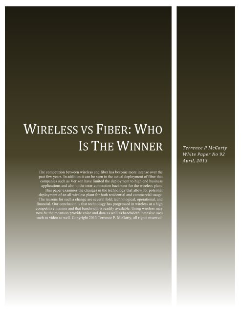 Wireless vs Fiber: Who Is The Winner - Telmarc Group