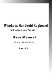 User Manual - Mini Wireless Keyboard