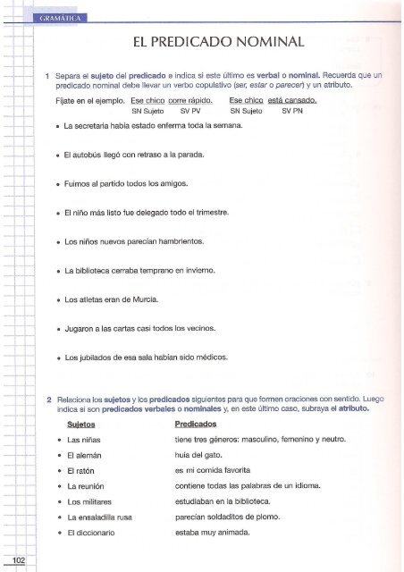 Ejemplos De Predicado Nominal Ejemplos De Predicado Nominal