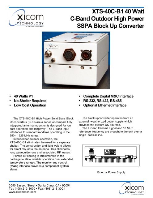 XTS-40C-B1 - Comtech Xicom Technology