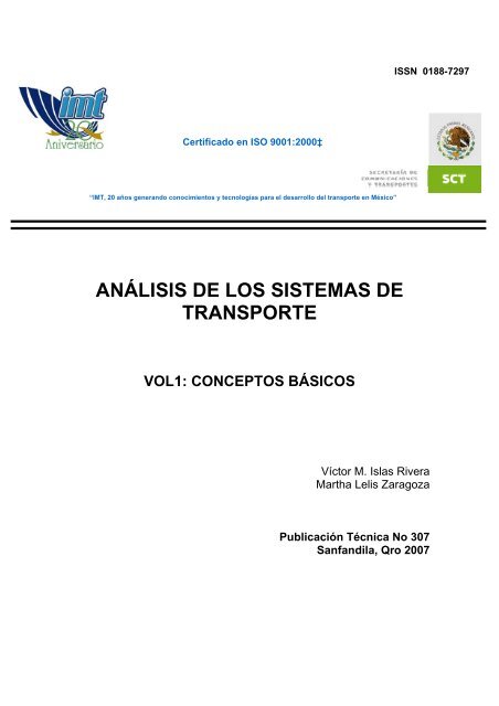 anÃ¡lisis de los sistemas de transporte vol1 - Instituto Mexicano del ...