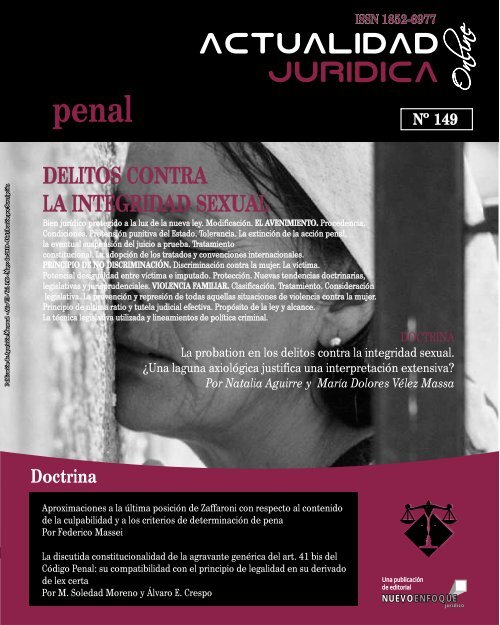 Delitos Contra La Integridad Sexual Actualidad Jurídica