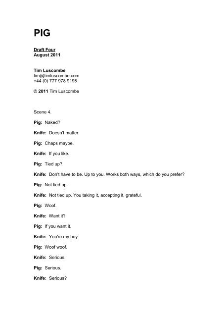 PIG - Tim Luscombe