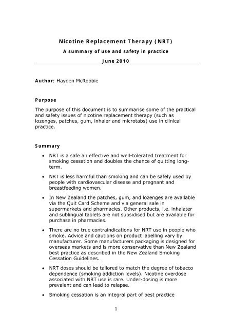 Nicotine Sublingual Tablets