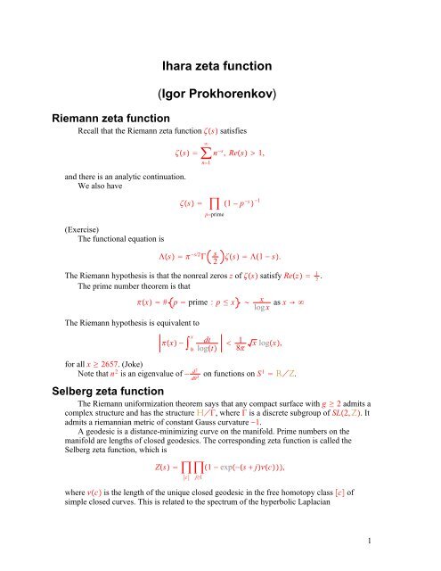 Introduction to the Ihara zeta function for graphs