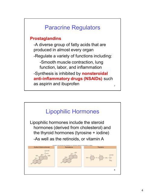 Paracrine Regulators Pros