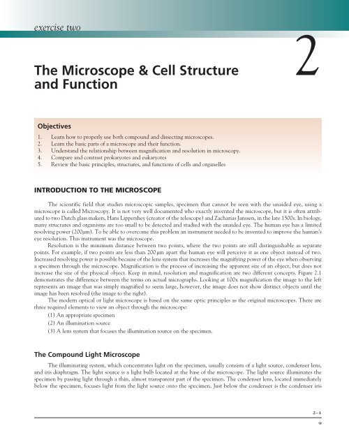 The Microscope & Cell Structure and Function