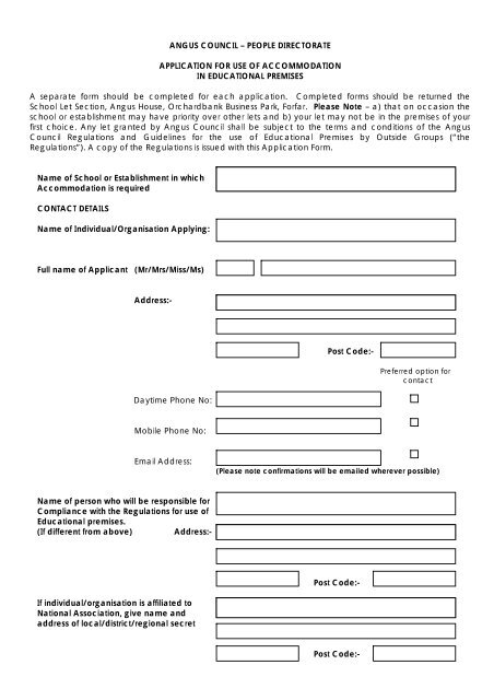 Standard Application Form (35 KB PDF) - Angus Council