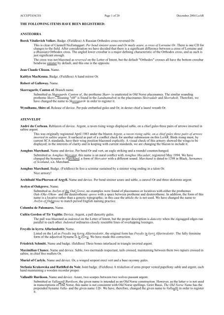 in PDF - SCA Heraldry