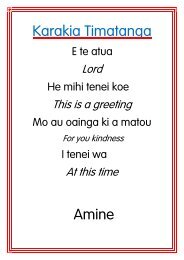 Karakia: Prayers: Karakia Timatanga: E te Atua ... - ClickSpecialEdNZ