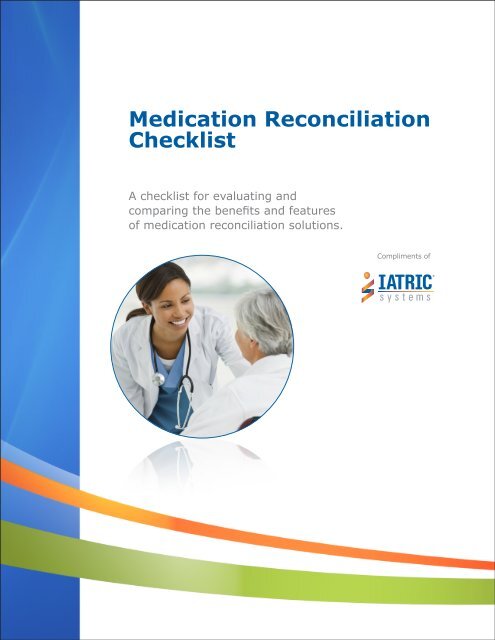 Download - Medication Reconciliation Checklist - Iatric Systems, Inc.