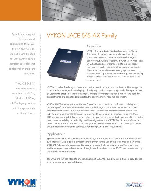 VYKON JACE-545-AX Family