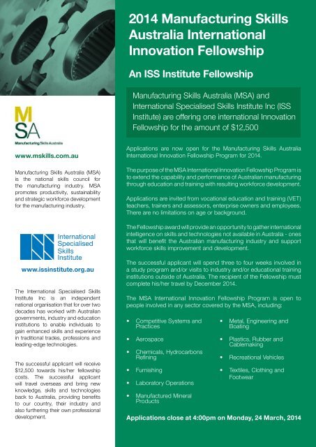 2014 MSA ISS Application Form