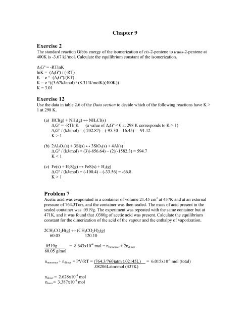 Chapter 9 Exercise 2 Exercise 12 Problem 7