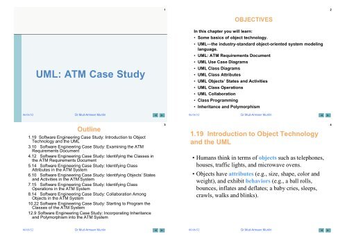 UML: ATM Case Study