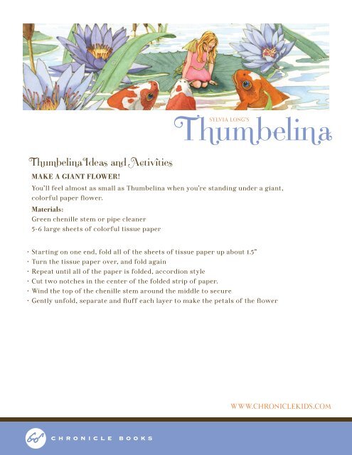 Thumbelina Ideas and Activities - Chronicle Books