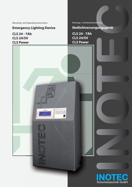 Emergency Lighting Device CLS 24 - 7Ah CLS 24/SV CLS Power ...