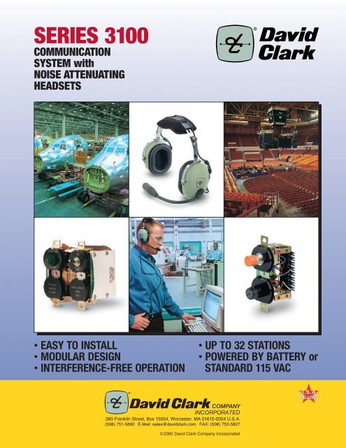 SERIES 3100 - David Clark Company Incorporated