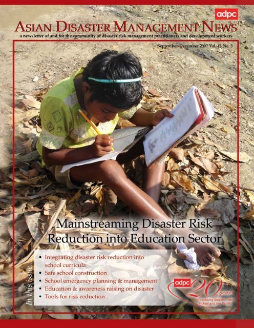Mainstreaming Disaster Risk Reduction into Education Sector